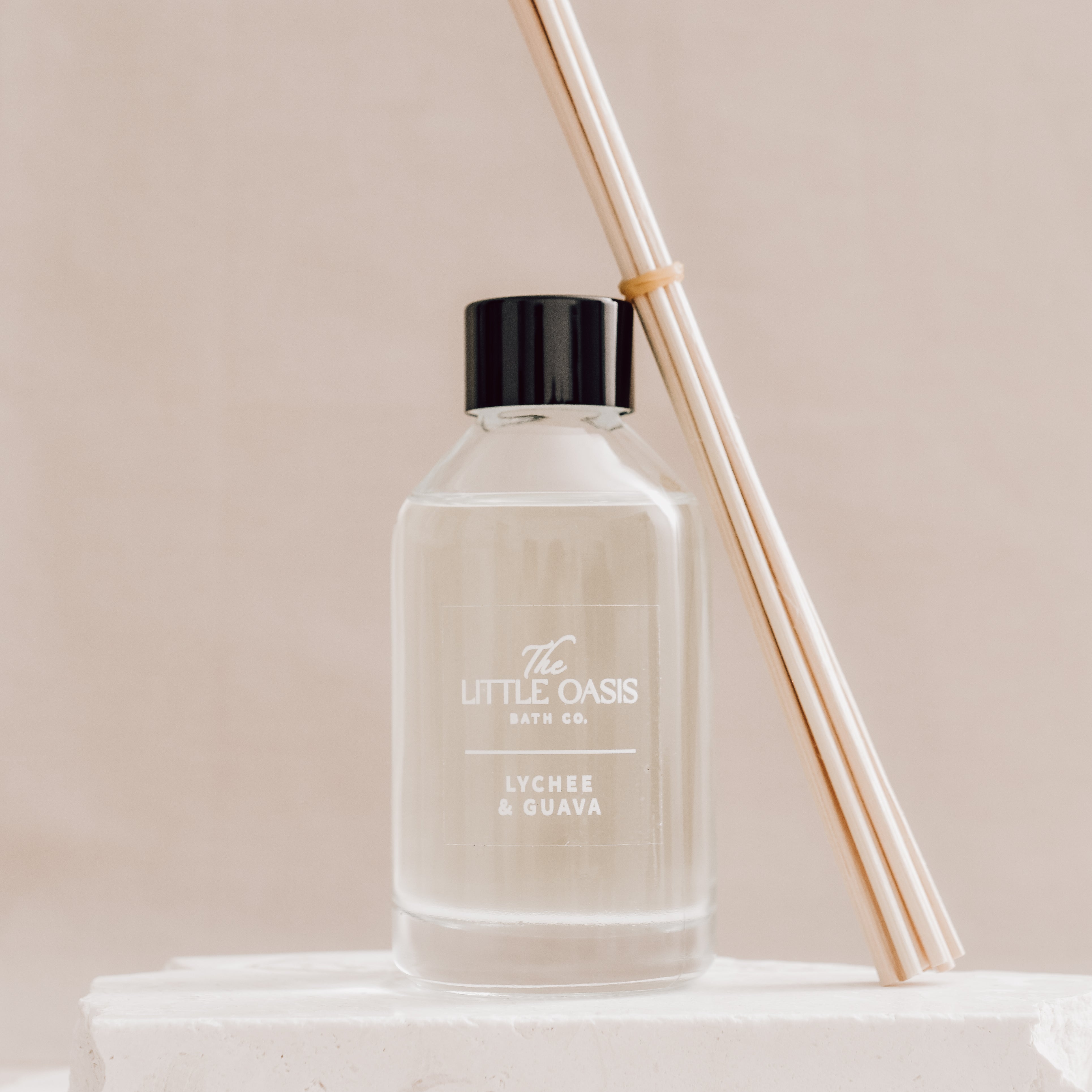 Lychee & Guava Fragrance Reed Diffuser – The Little Oasis Bath Co.