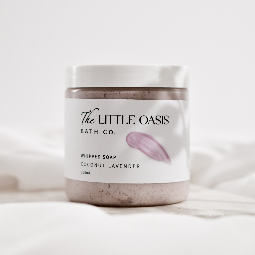 Coconut Lavender Whipped Soap – The Little Oasis Bath Co.